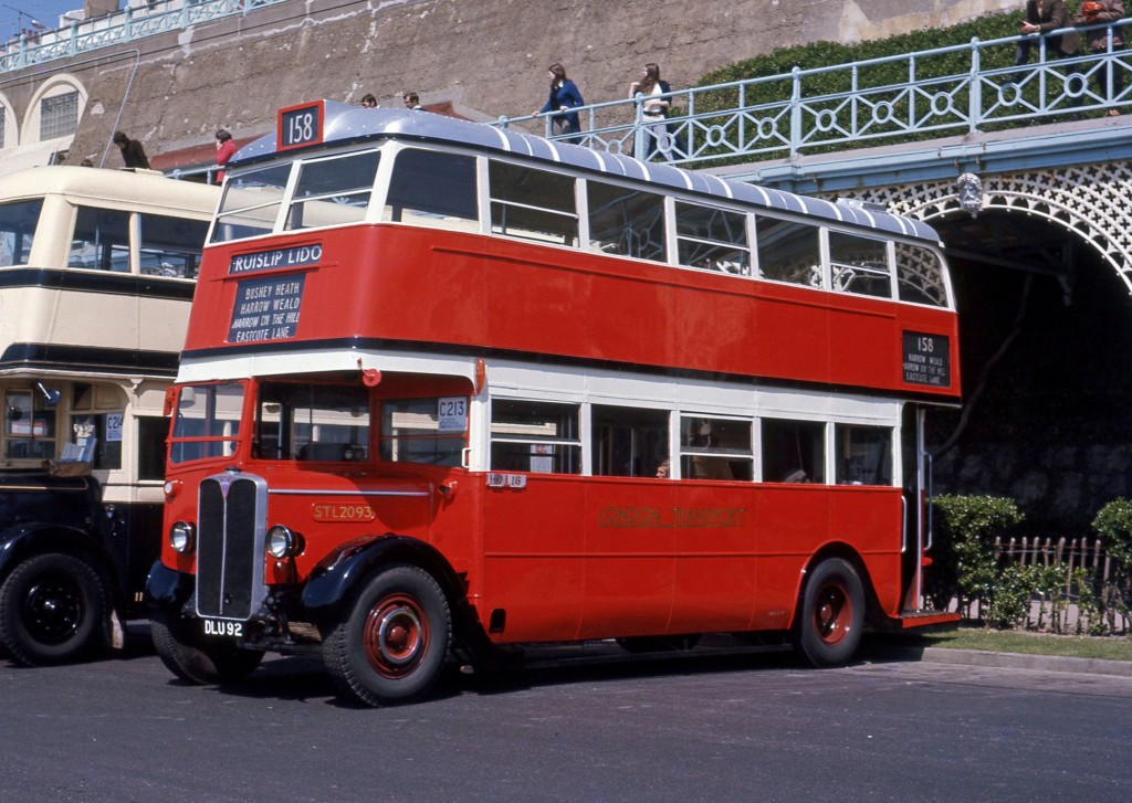 STL2093 in Brighton 2/5/1971 MikeBeamish - London Bus Museum