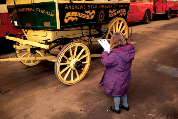 Learning about a Victorian horse-bus - London Bus Museum