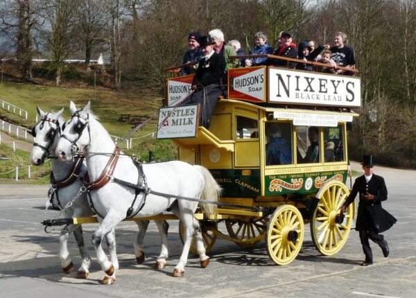 Horse-bus in service - London Bus Museum