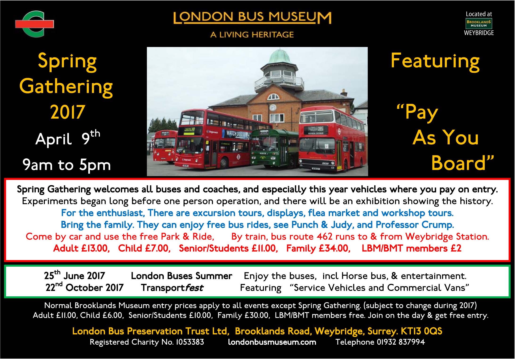 Programme of events flyer 2017 - A5 Landscape B&C - London Bus Museum