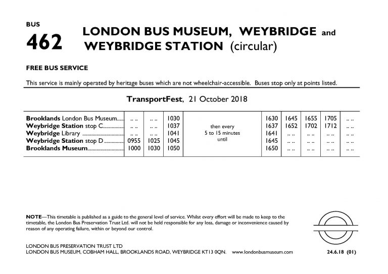 TT 462 TF2018 - London Bus Museum