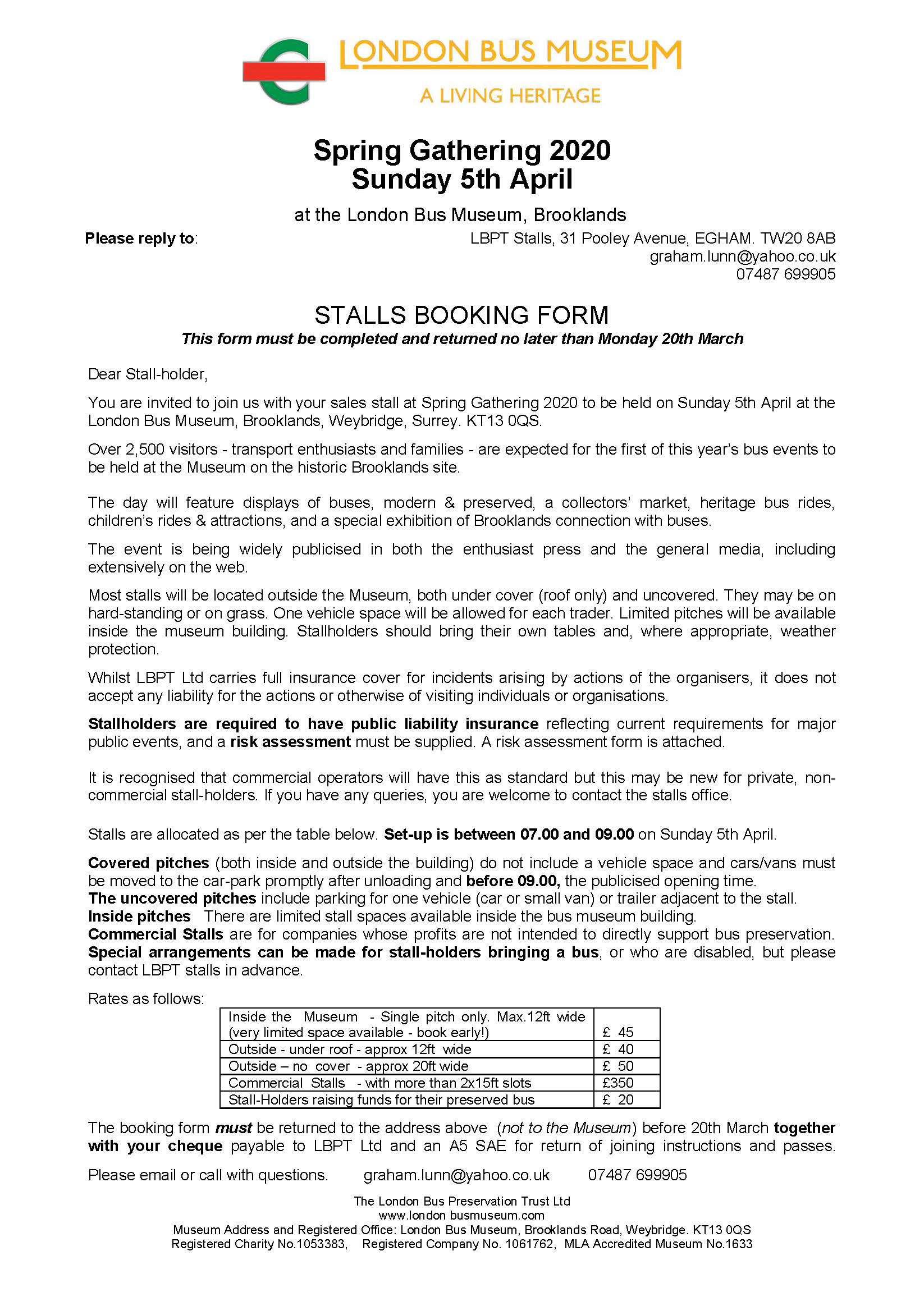 Stall Holder Application form SG2020_Page_1 – London Bus Museum