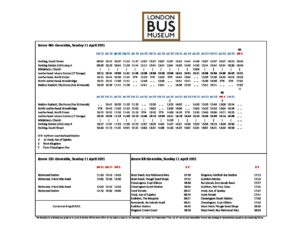 235 465 K8 timetable 090421 – London Bus Museum