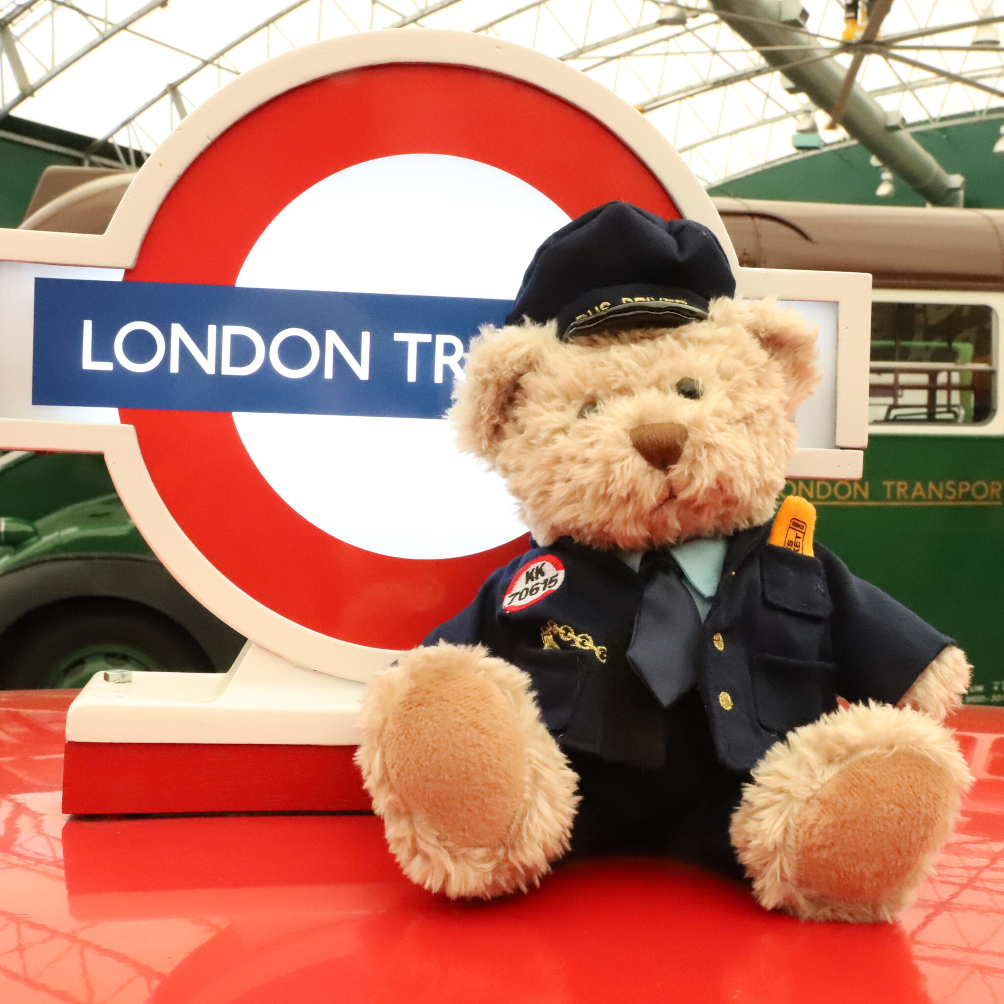 Teddy Bear Bus Driver in full uniform, including shirt and tie, jacket ...