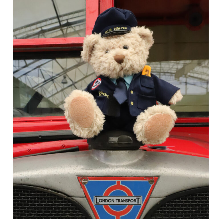 Teddy Bear Bus Driver in full uniform, including shirt and tie, jacket ...
