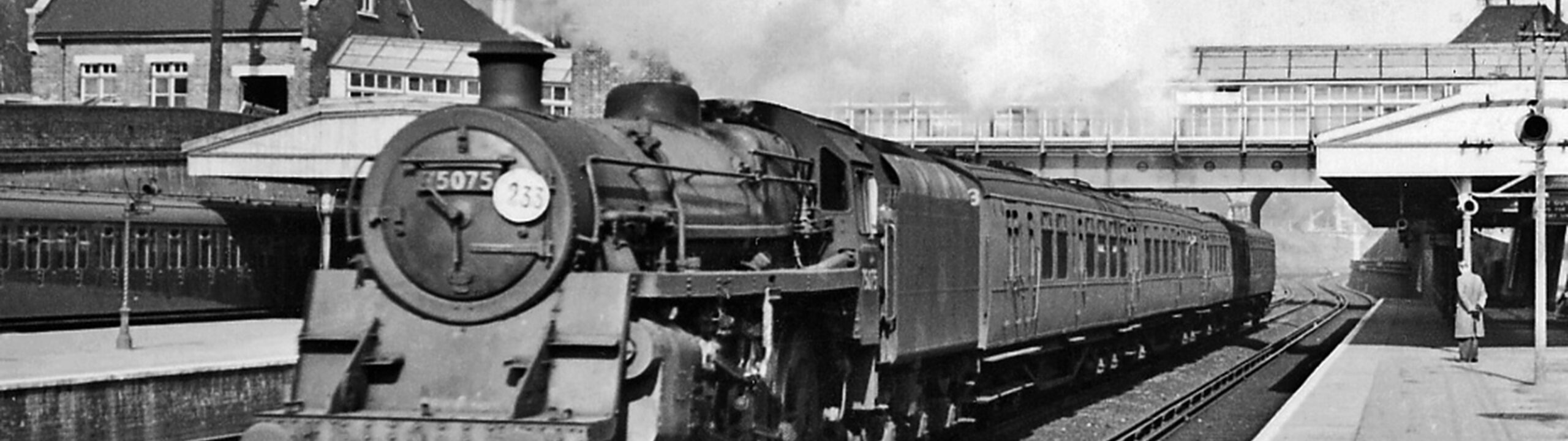 Basingstoke train passing Weybridge [Ben Brooksbank] - London Bus Museum