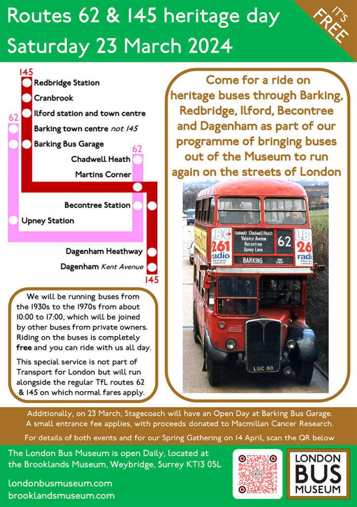 Routes 62 & 145 Heritage Day and Barking Garage Open Day - London Bus ...