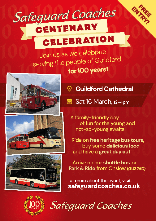 Safeguard Coaches – Centenary Day poster – London Bus Museum