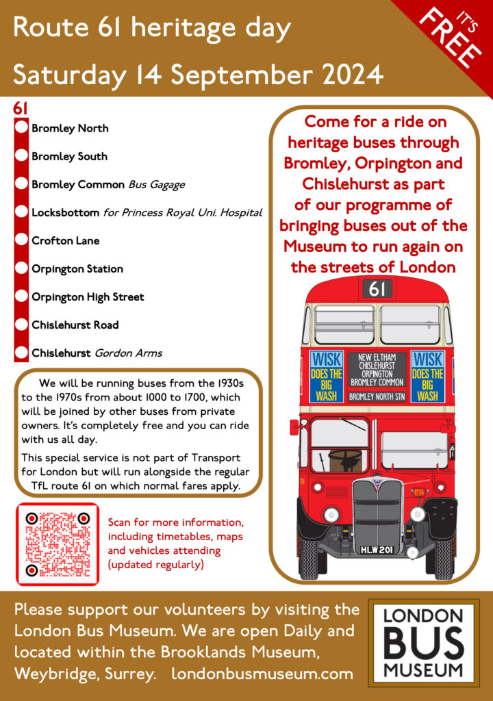 Route 61 Heritage Day - London Bus Museum