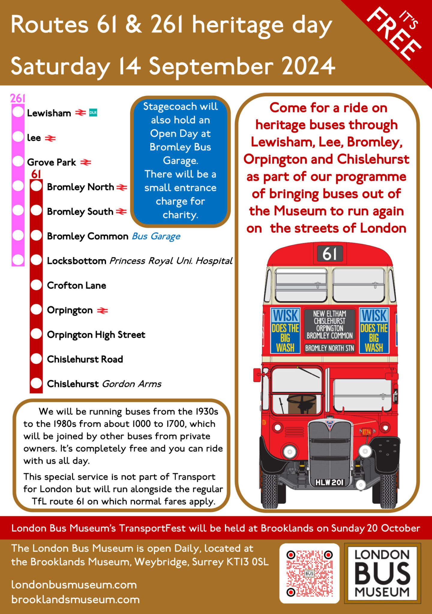 Routes 61 & 261 Heritage Day and Bromley Garage Open Day - London Bus ...