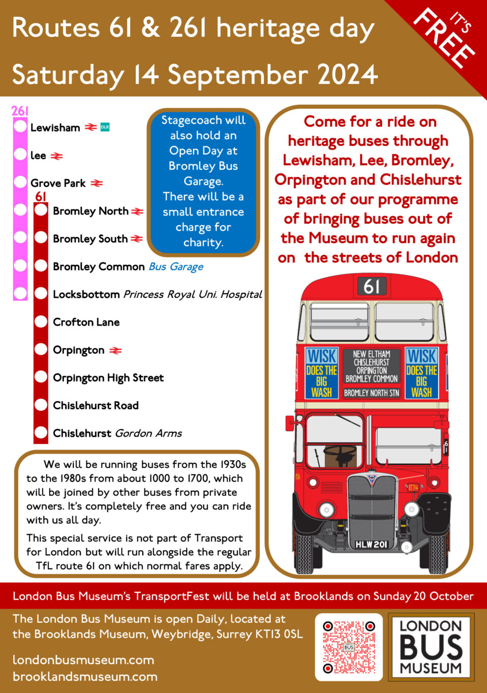 Routes 61 & 261 Heritage Day and Bromley Garage Open Day – London Bus ...